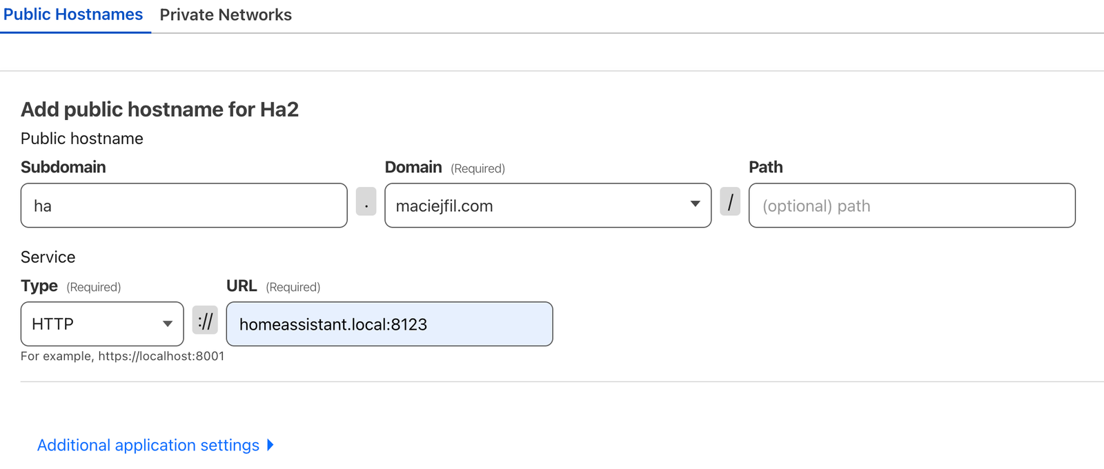 Configure CloudFlare Tunnel for Home Assistant